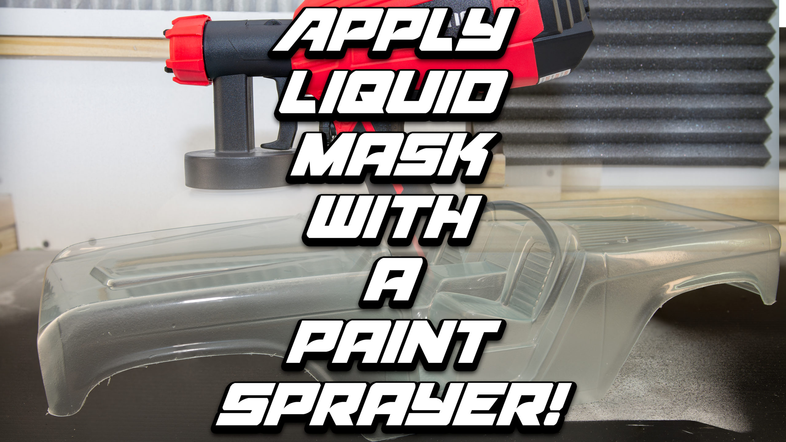 Paint Sprayer for applying liquid mask on a RC body. Works great!